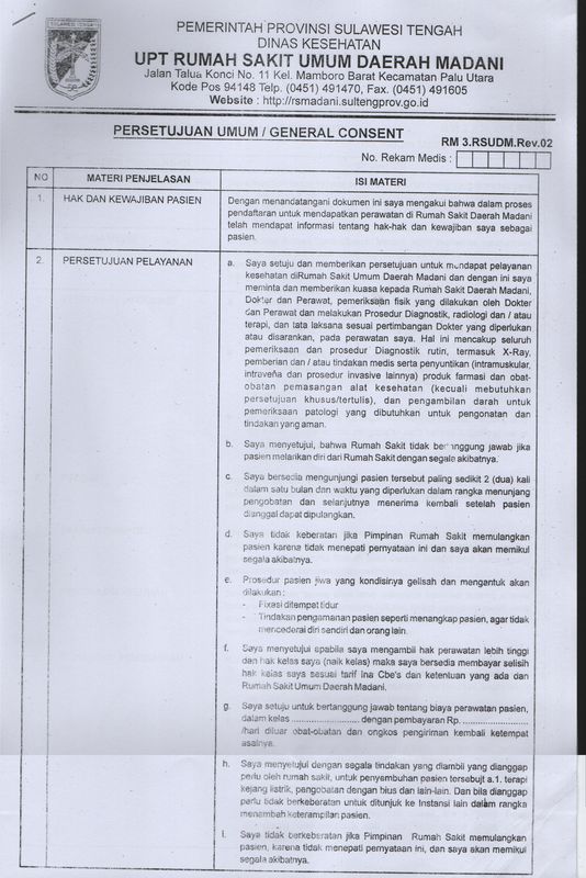 CETAKAN FORMULIR PERSETUJUAN UMUM GENERAL CONSENT RS