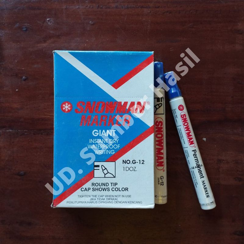 Spidol Snowman Permanent Marker (1 Pak) - Hijau
