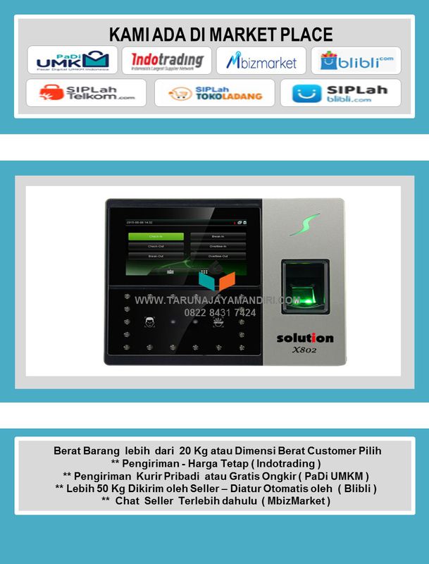 Mesin Akses Kontrol Pintu X-802 Solution