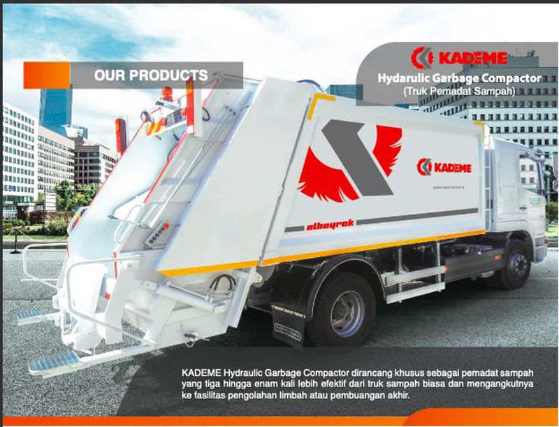 KADEME 12 M3 GARBAGE COMPACTOR (Truck Pemadat Sampah)