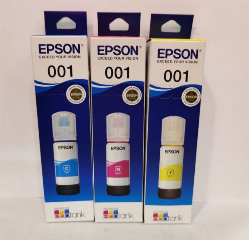 Tinta epson 001 Cyan Magenta Yellow