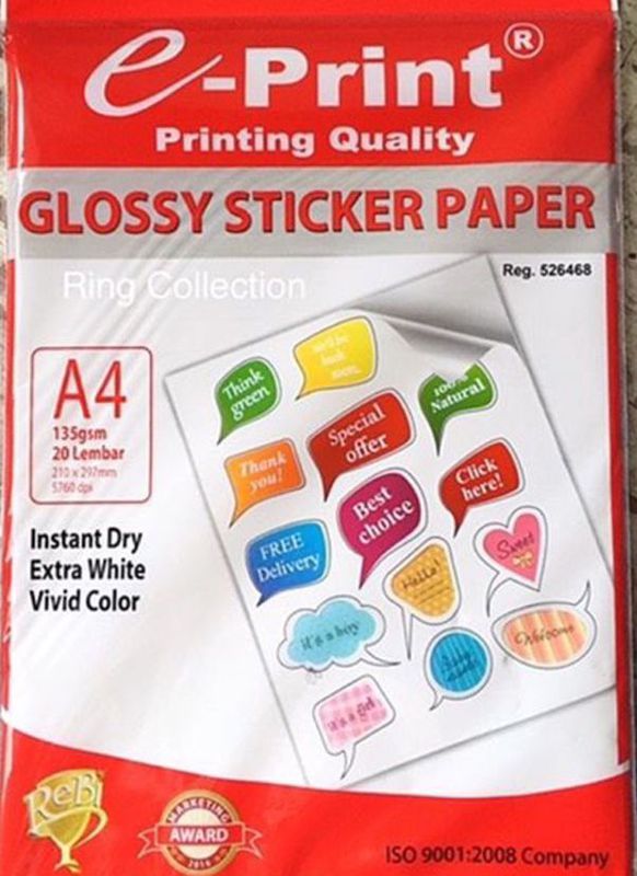 GLOSSY STICKER PAPER