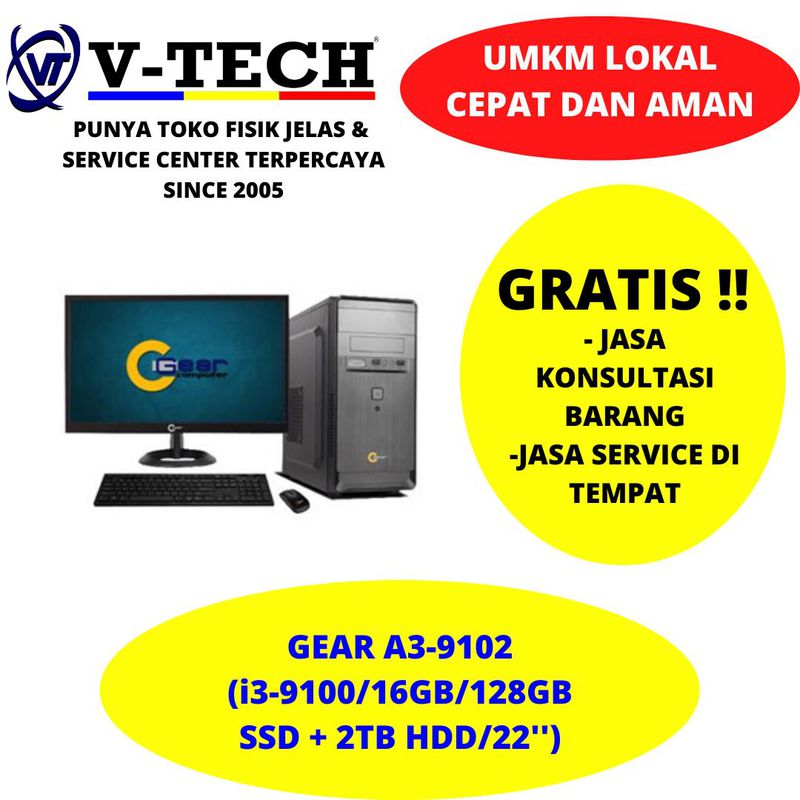 V-TECH GEAR GEAR DESKTOP PC A3-9102