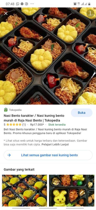 Paket Nasi Kuning Bento dan Kue Kotak - Kue Kotak