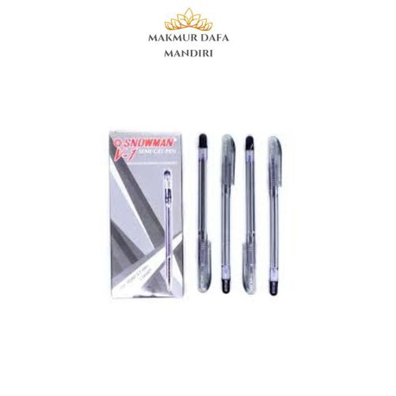 Ballpoint Snowman V1 Hitam - Hitam