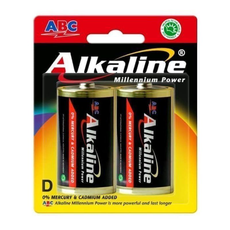 Baterai ABC Alkaline Type D Isi 2