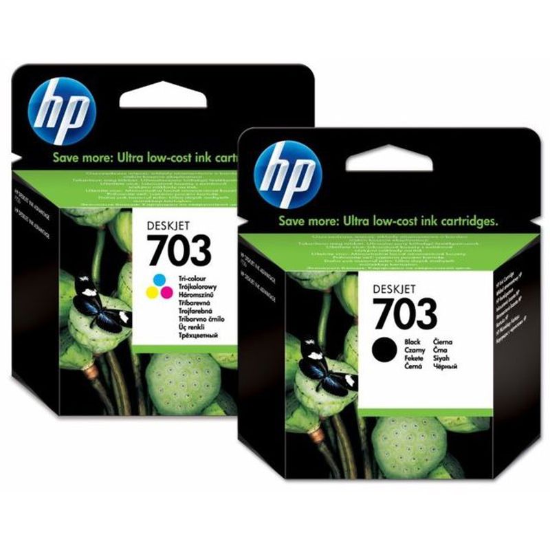 HP 703 Color atau Black Ink Cartridge - Color