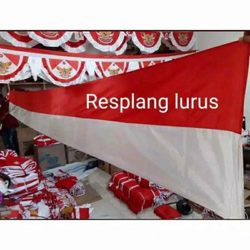 Bendera Resplang Merah Putih Polos (Telisir) 5 M