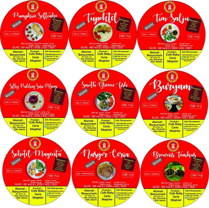 Stiker Label Makanan