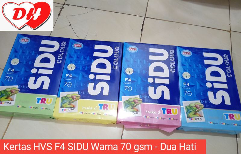 Kertas HVS F4 SIDU Warna 70 gsm - Dua Hati - Hijau