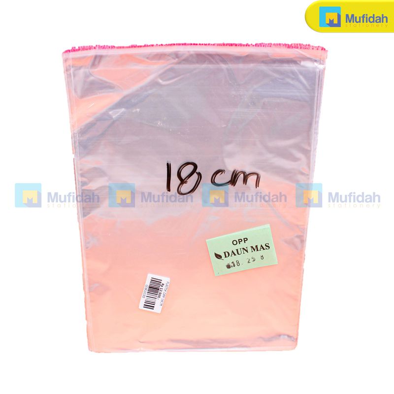 Plastik OPP 18 CM DAUN MAS