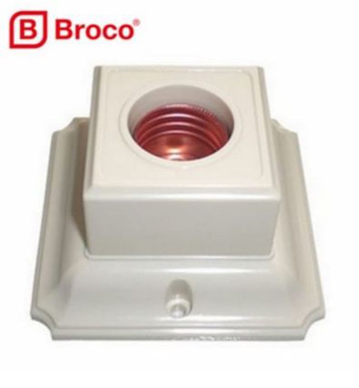 BROCO FITTING PLAFON 1210 KOTAK SEGI 4 EMPAT/FITING LAMPU PERSEGI SNI