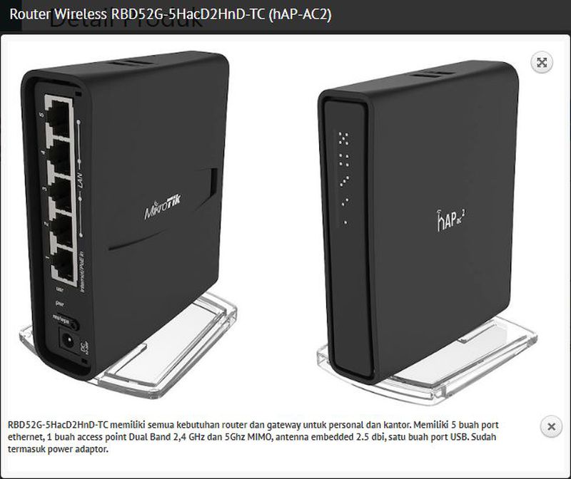 Mikrotik hAP AC2 RBD52G-5HacD2HnD-TC
