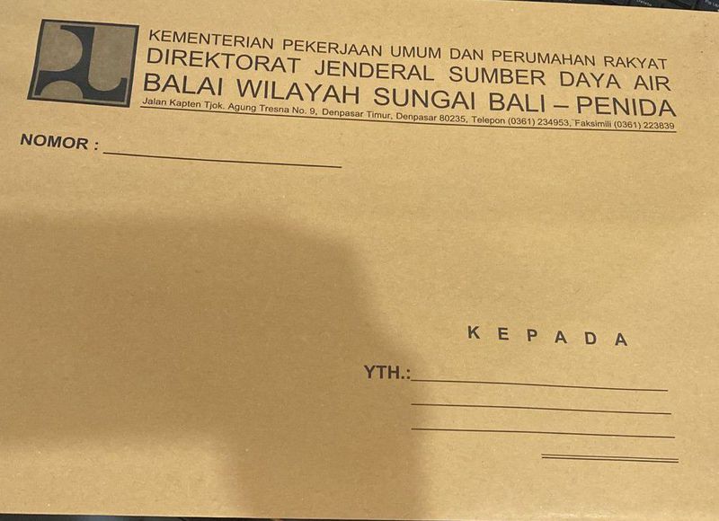 Cetak Amplop Kop PU