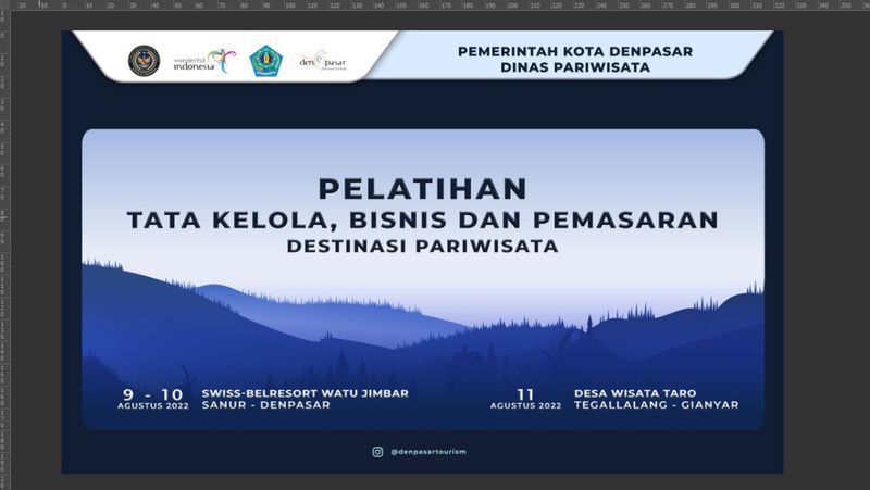 Backdrop Pelatihan Tata Kelola, Bisnis, dan Pemasaran uk.325 cm x 200 cm