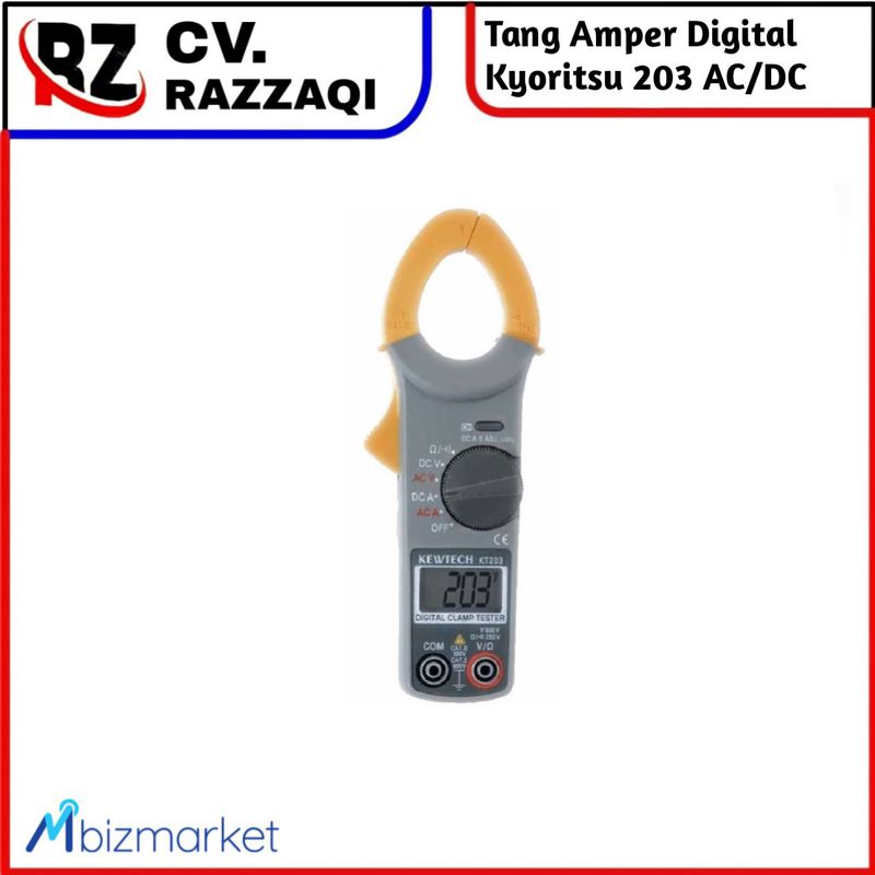 Tang Amper Digital Kyoritsu 203 AC/DC Tang Ampere Clamp Meter Clemp Meter