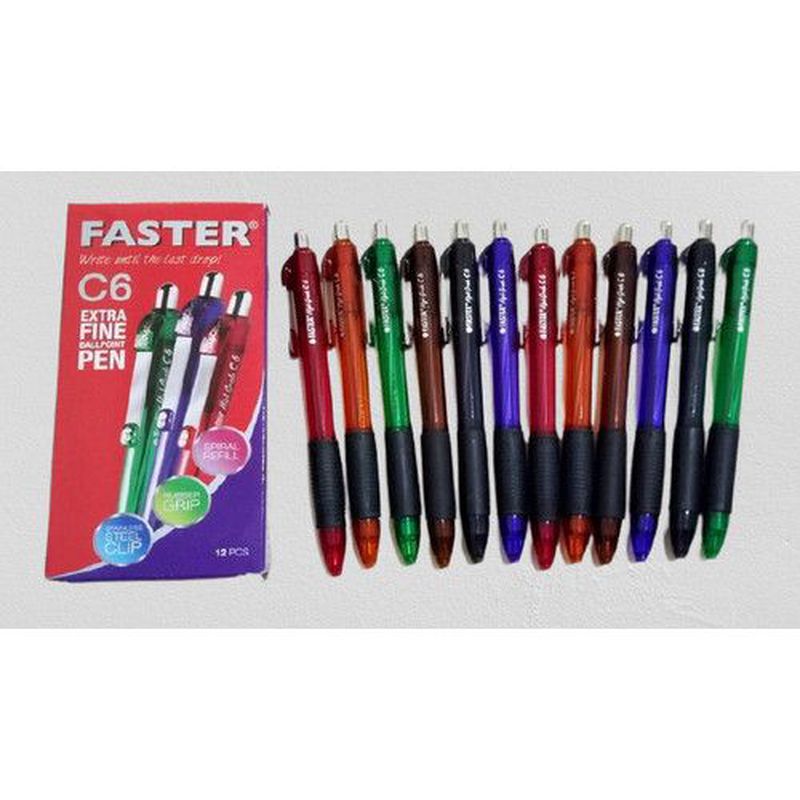 FASTER Ballpoint Retractable C6 Black