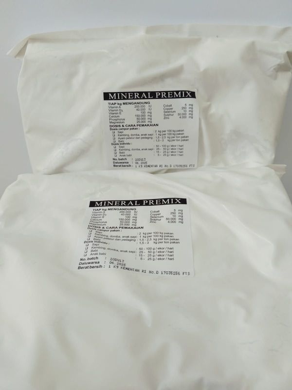 mineral premix suplemen vitamin untuk ternak