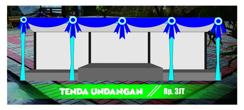 TENDA UNDANGAN UKURAN 18 X 4m