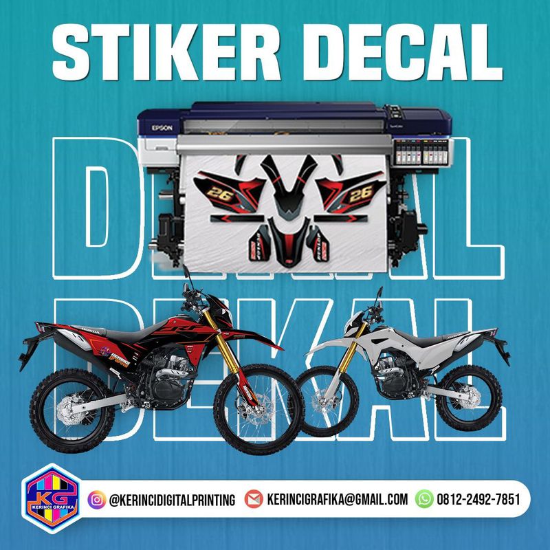 STIKER DECAL MOTOR, FREE DESIGN, 1 HARI SIAP, utk pemasangan Stiker hub ...