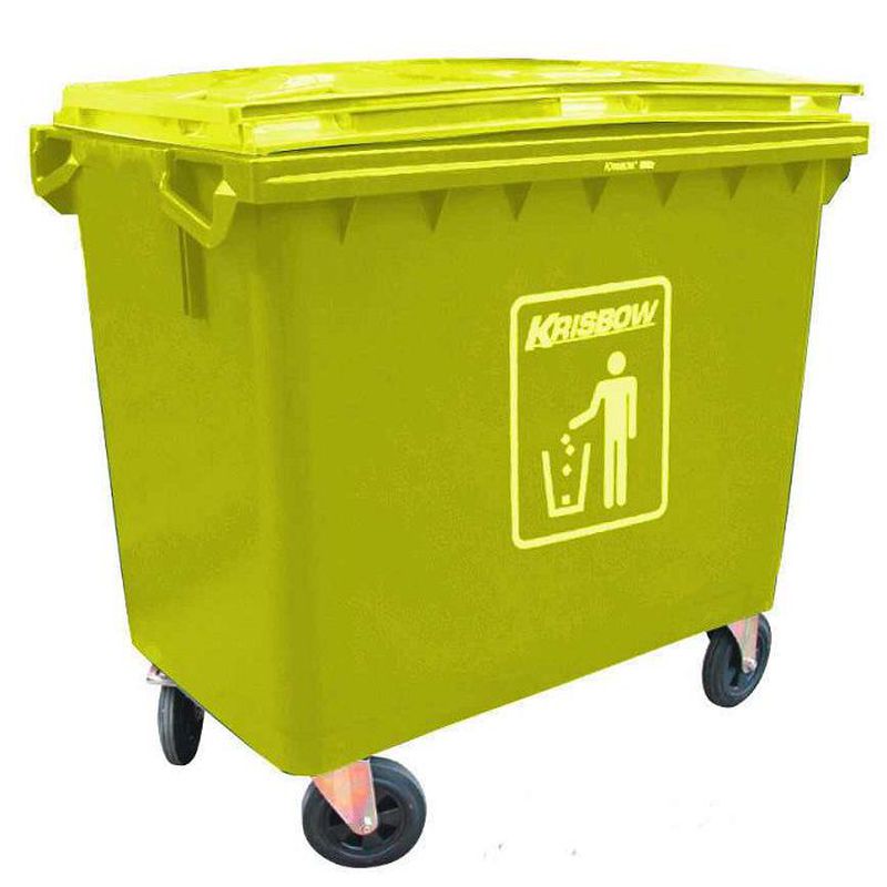 DUSTBIN 660L YELLOW WITH YELLOW LID