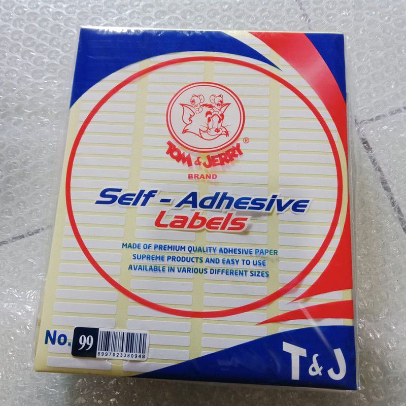 STICKER LABEL TOM & JERRY NO. 99 ( 5 X 34 MM )