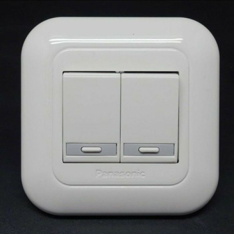 Saklar Panasonic Seri Double 2 Gang Wide Series WEJ5531+WEJ78029