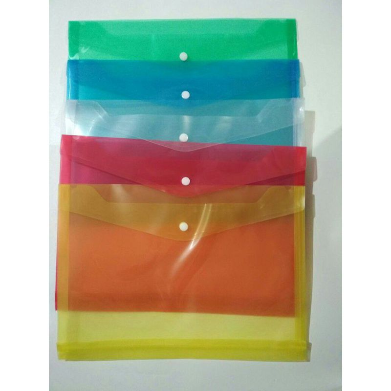 Map Plastik Kancing 1 Bening - Kuning