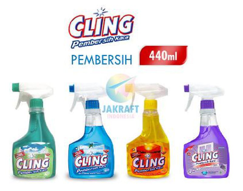 Cairan Pembersih Kaca CLING Botol Spray 440 ml