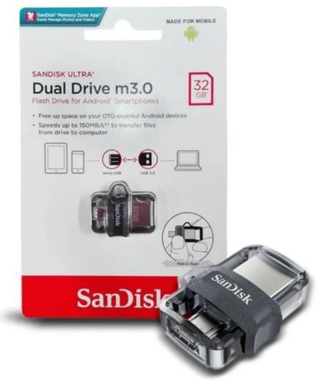 Flashdisk OTG 32 GB Sandisk Ultra Dual Drive Micro USB