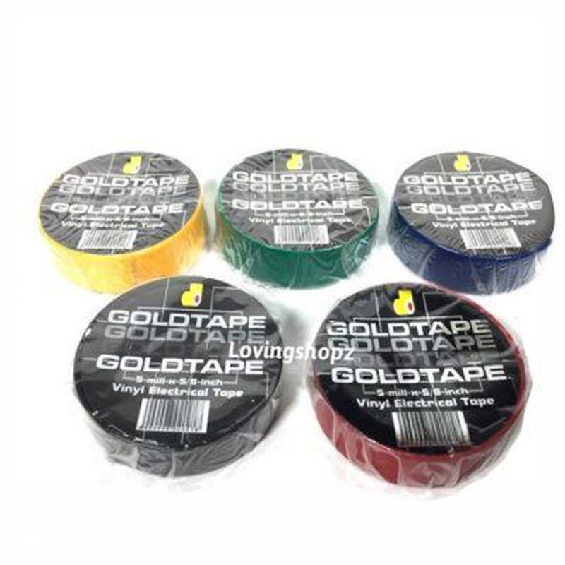 GOLDTAPE VINYL ELECTRICAL TAPE 5 MIL X 6 INCH 10 ROLLS (ATK)