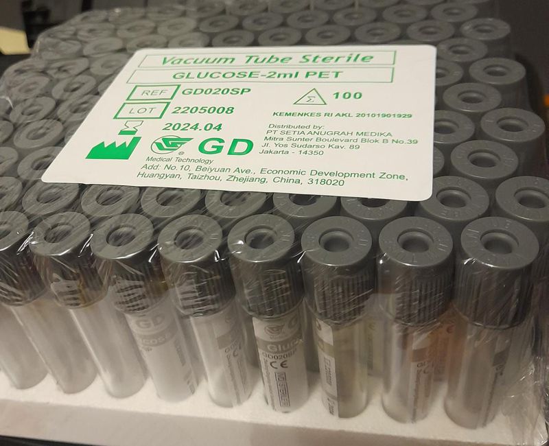 Vacuum Tube Sterile Glucose 2ml PET GD