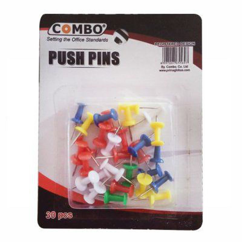 PUSH PINS COMBO 30 PCS (ATK)
