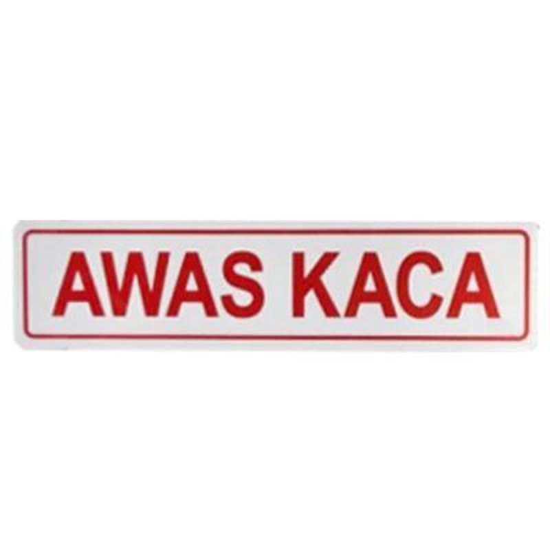 STICKER ANODAIZ AWAS KACA PERSEGI PANJANG (ATK)
