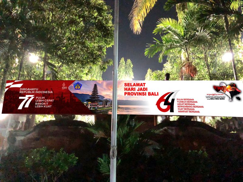 banner ukuran 800x120cm + rangka + pasang