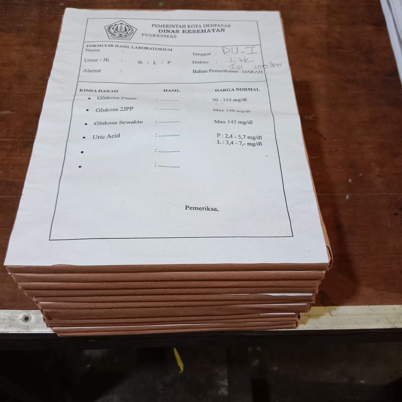 Form Hasil Pemeriksaan Laboratorium