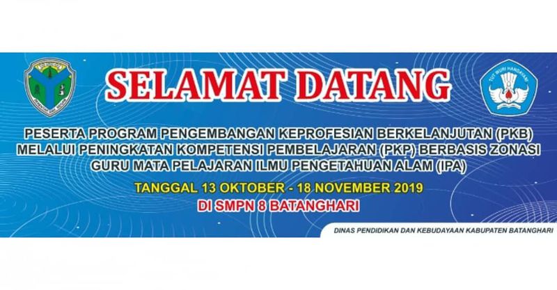 Spanduk Selamat Datang Peserta atau Kontingen