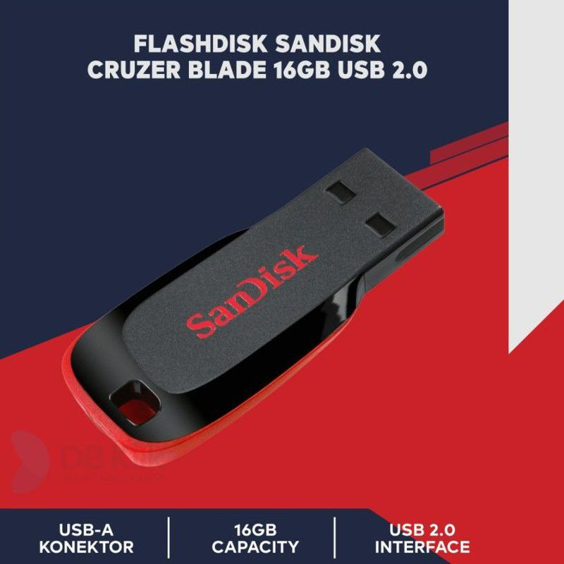 USB Flashdisk Sandisk Cruzer blade 16Gb Original