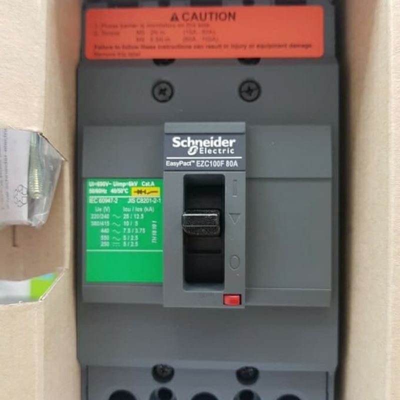 Schneider MCCB Eazy Pact EZC 100 F 3 Pole 60/75/80/100 Amper 10 kA