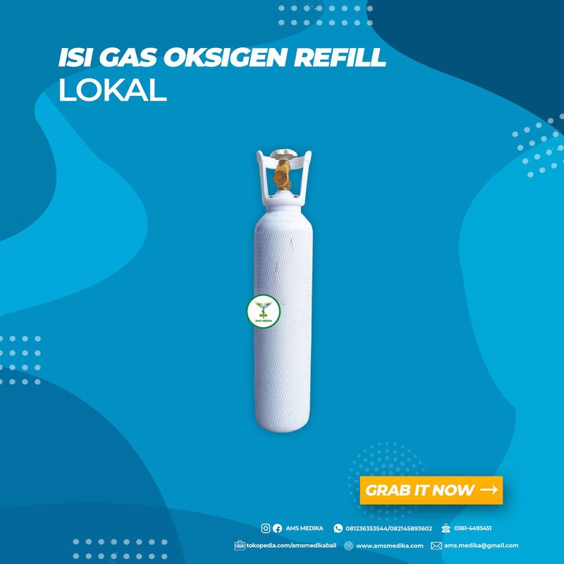 Isi Gas Oksigen Refill Lokal