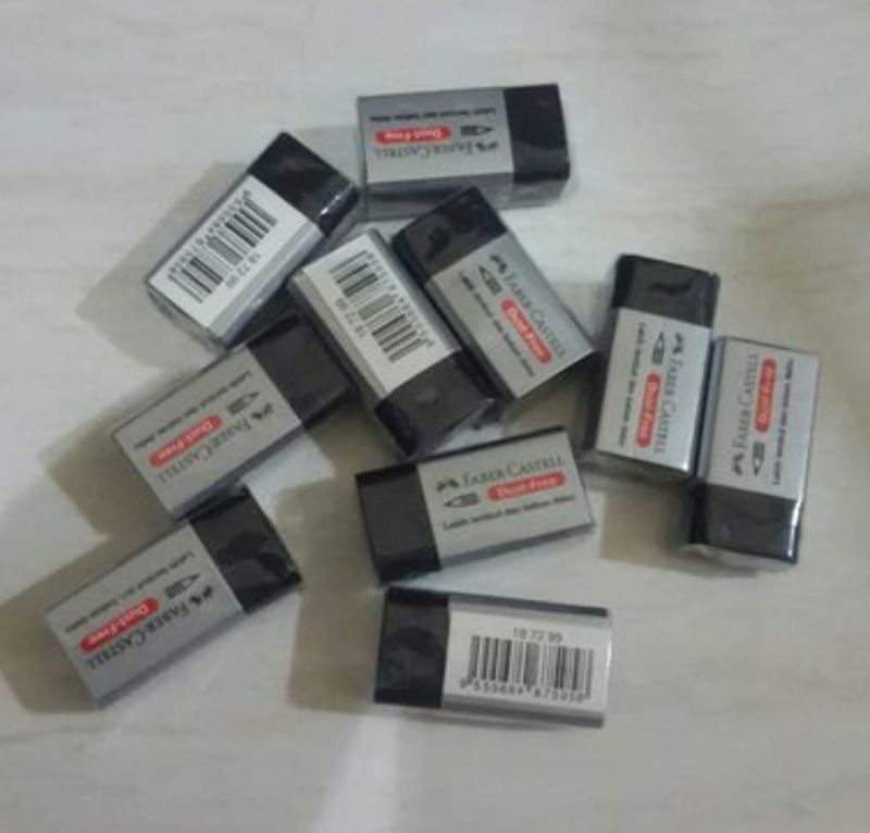 Penghapus hitam kecil merk faber castell