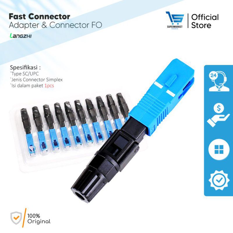 Fiber Optic FTTH Fast Connector SC UPC MODEL Capit Buaya