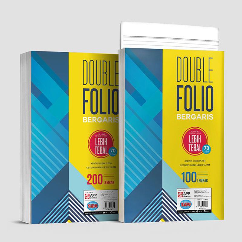 Kertas Double Folio Bergaris isi 100