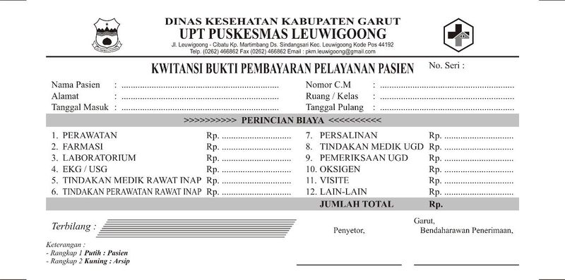 Kwitansi Rawat Jalan Puskesmas