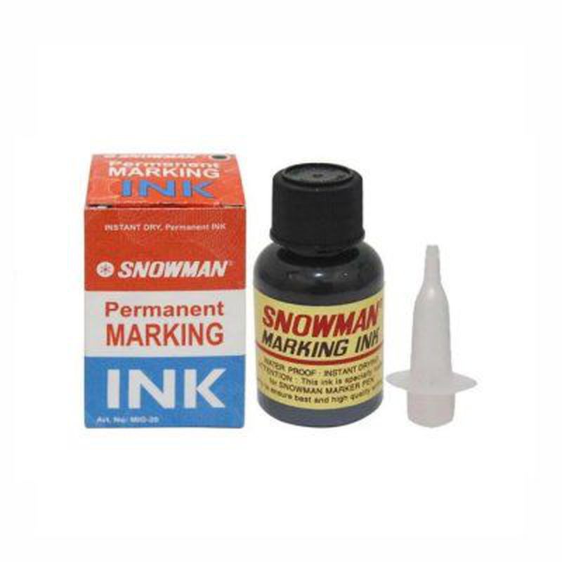 REFILL INK SPIDOL PERMANENT MARKER BLACK SNOWMAN 12 PCS MIG-20 (ATK)