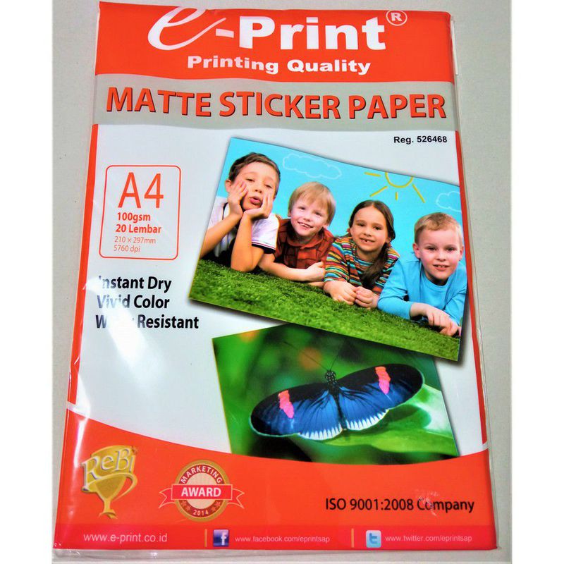 KERTAS STICKER DOFF E-PRINT A4
