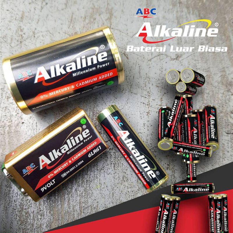 Batu Baterai ABC Alkaline - 9 Volt