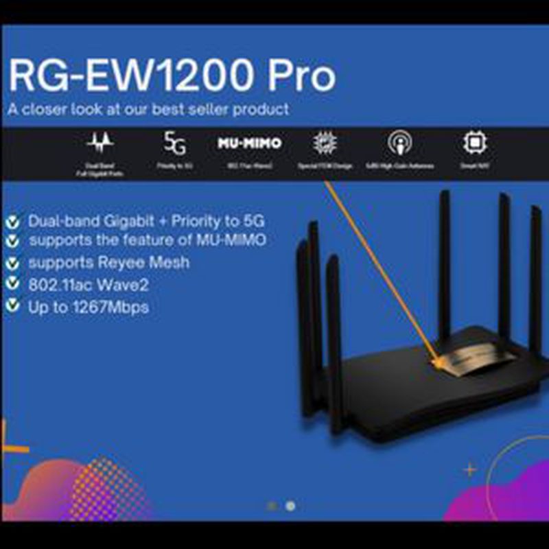 Router Ruijie Reyee RG EW1200G pro 1300M Wireles Router Dual-Band Gigabite