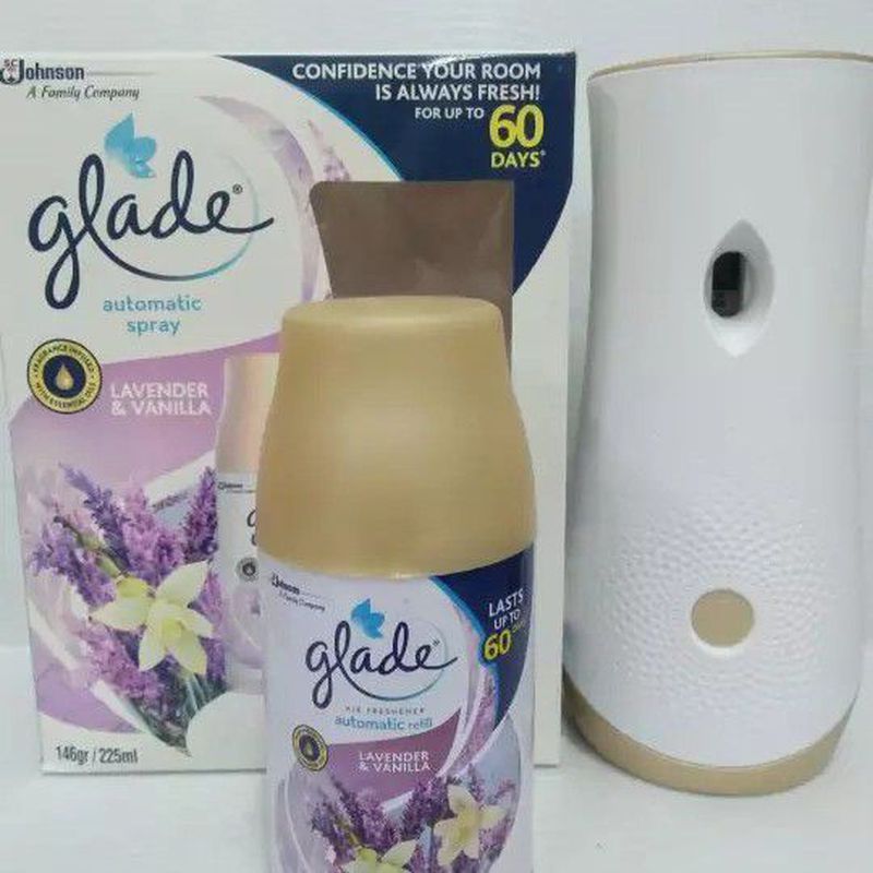 Glade dispenser pengharum ruangan parfum otomatis sprayer Lavender