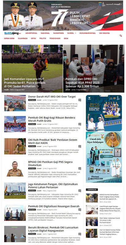 Kanal Berita + Banner Halaman Utama